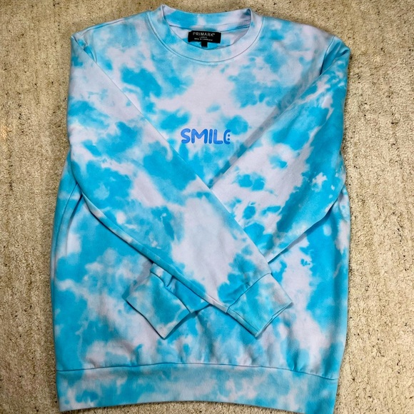 Sweaters | Custom Tie Dye Smile Sweater Created By Me Screen Printed ...